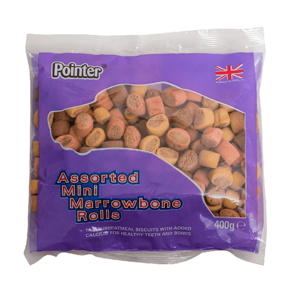 Pointer Assorted Mini Marrowbone Rolls 400g – Animal Station Ltd